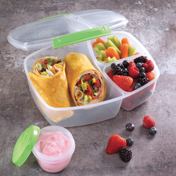 Kitchen & Storage - Triple Section Lunch Container